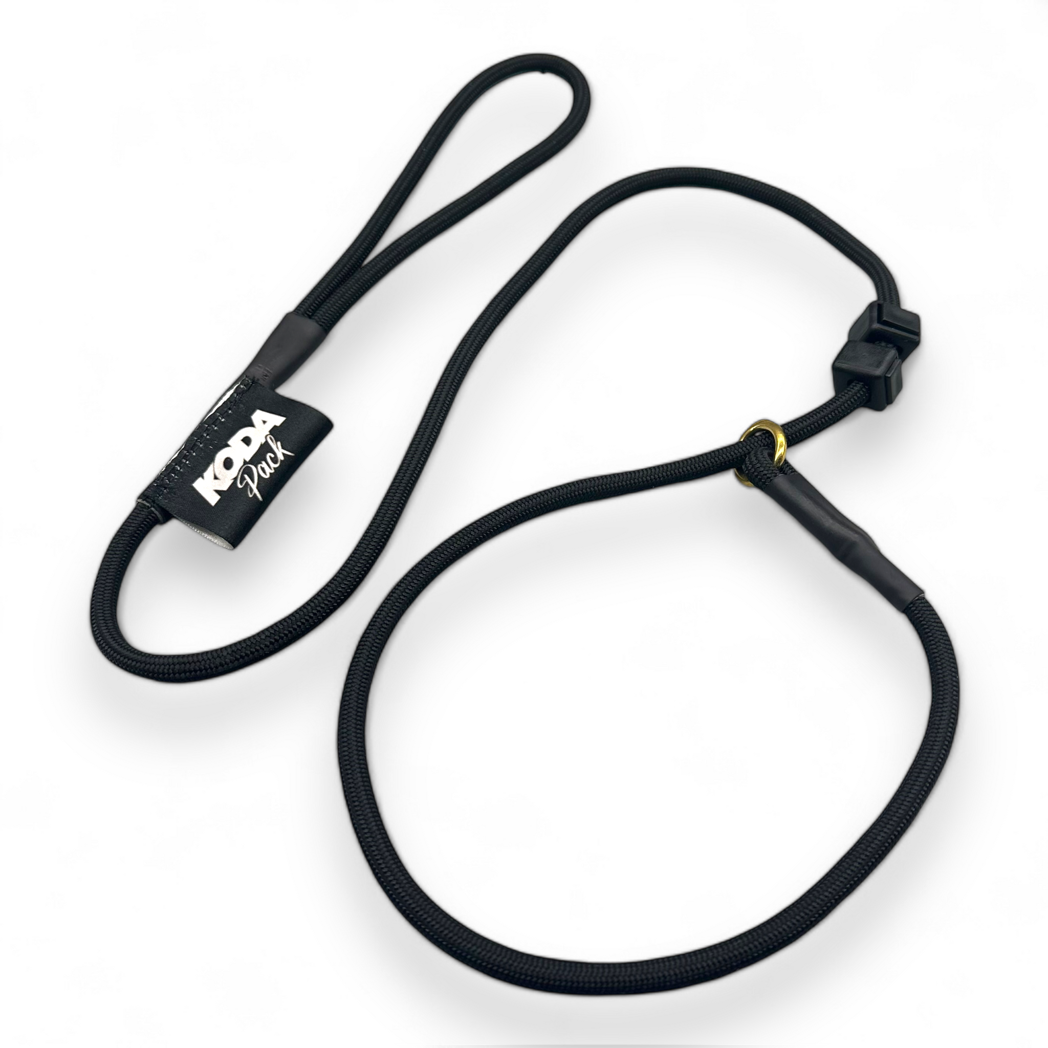 Black Slip Lead – Durable 6mm Dog Training Lead with Dual Stoppers